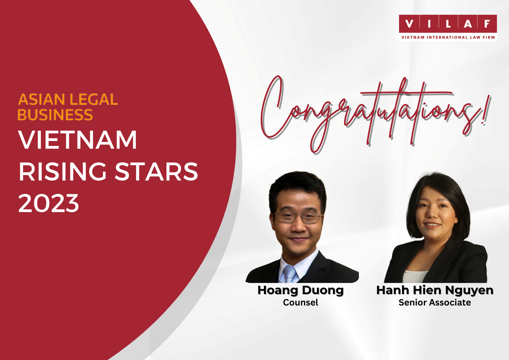Asian Legal Business names two VILAF lawyers as Vietnam Rising Stars 2023 - VILAF - Vietnam ...