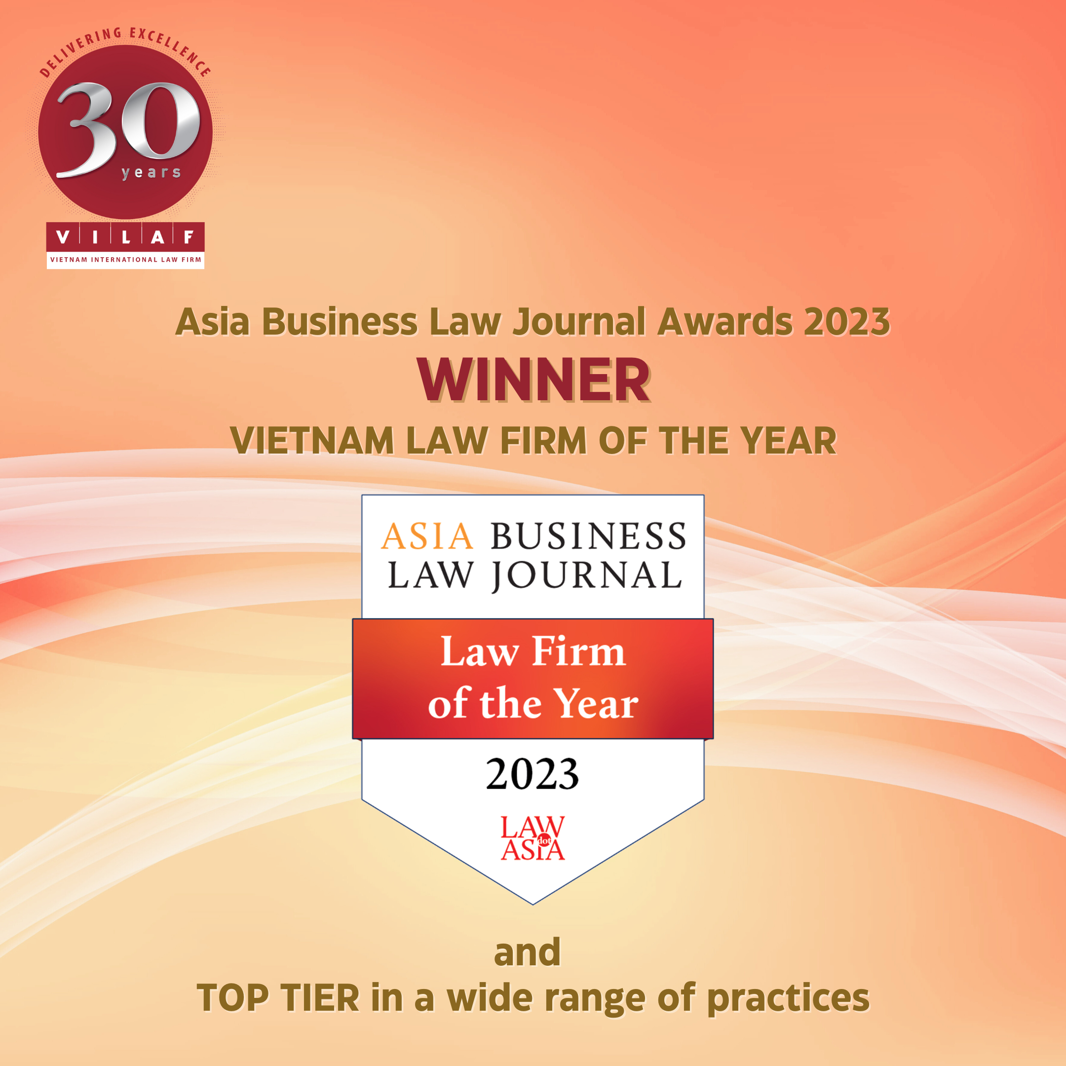 VILAF awarded ABLJ Vietnam Law Firm of the Year 2023 - VILAF - Vietnam ...